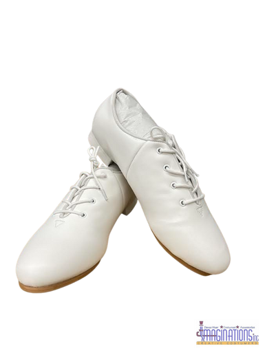 SoDanca Split Sole White Vegan Clogging Shoes Gatsby - Imaginations ...