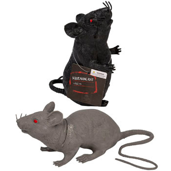 Rat Black/grey W/squeaker - Imaginations Costume & Dance