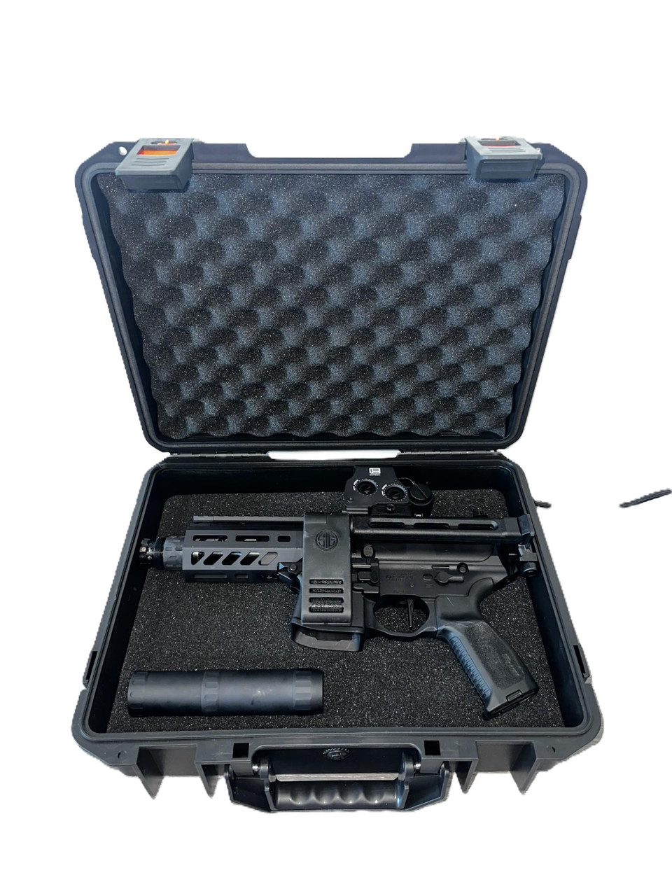 SIG SAUER MPX K PISTOL 9MM + EOTECH EXPS2 SCOPE + HUXWRX FLOW 9K TI ...