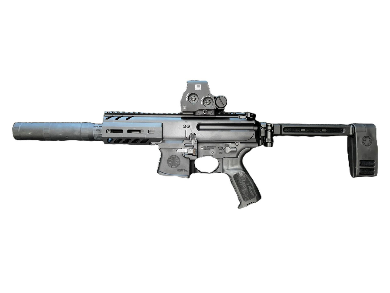 SIG SAUER MPX K PISTOL 9MM + EOTECH EXPS2 SCOPE + HUXWRX FLOW 9K TI ...