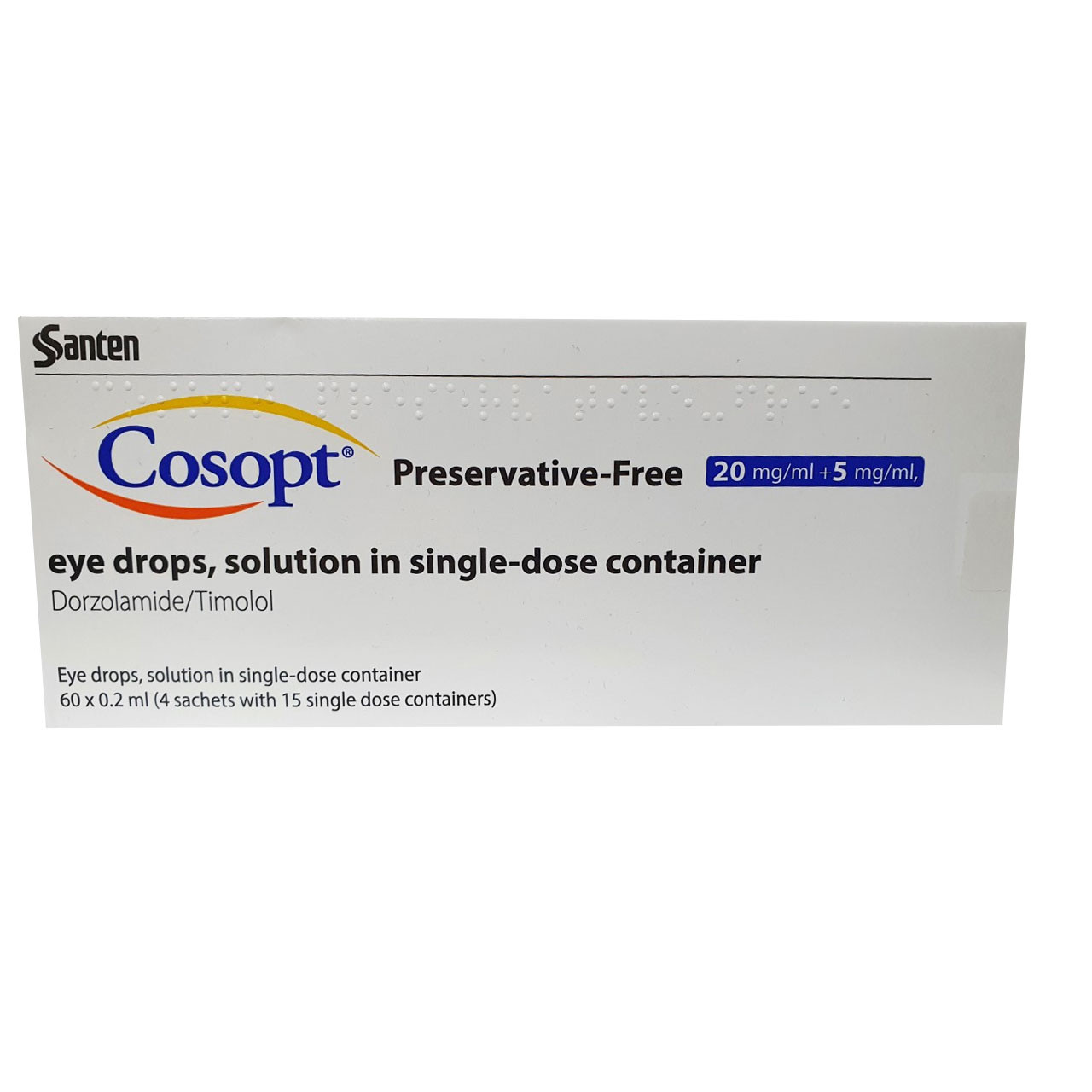 Cosopt Eye Drops single dose 0.2ml
