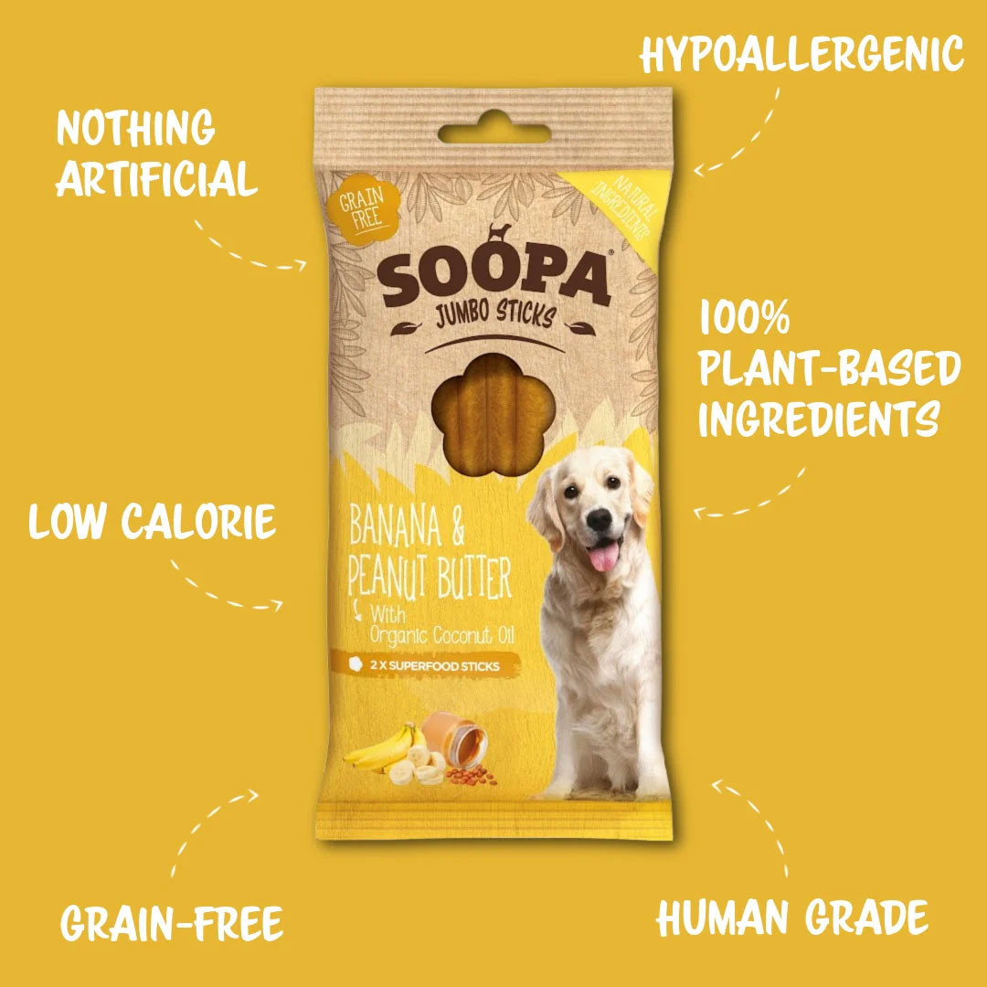Soopa Jumbo Dental Stick Banana & Peanut Butter
