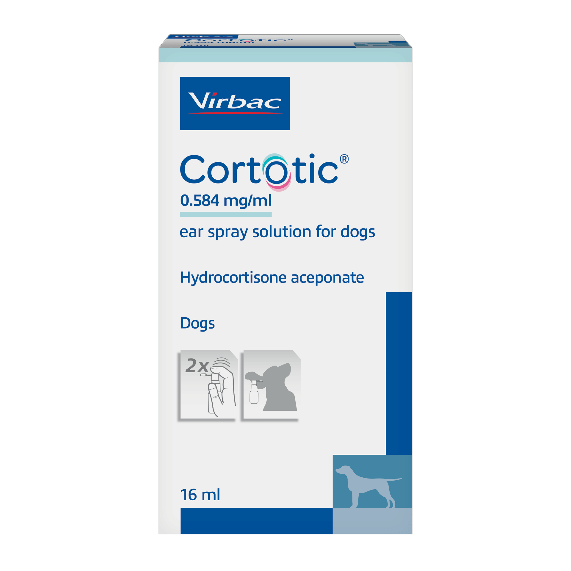 Virbac Cortotic Ear Spray Solution for Dogs 16ml