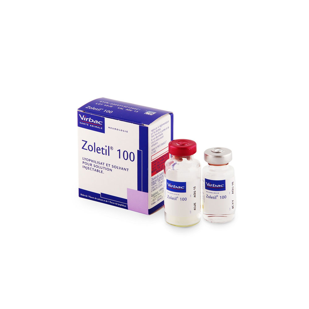 Zoletil 100 solution for injection for Cats and Dogs 5ml