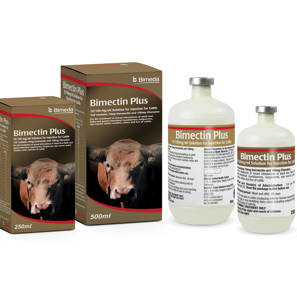 Bimectin Plus 10/100mg/ml Solution for Injection for Cattle