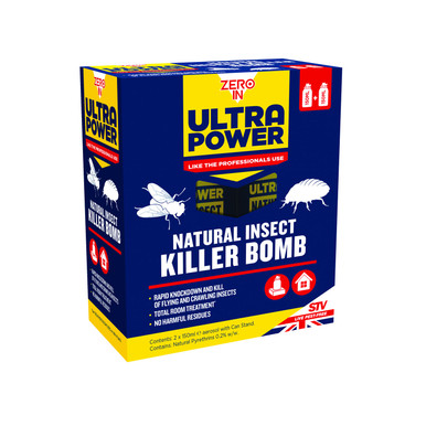 Zero In Ultra Power Insect Killer Bomb 150ml Aerosol x2