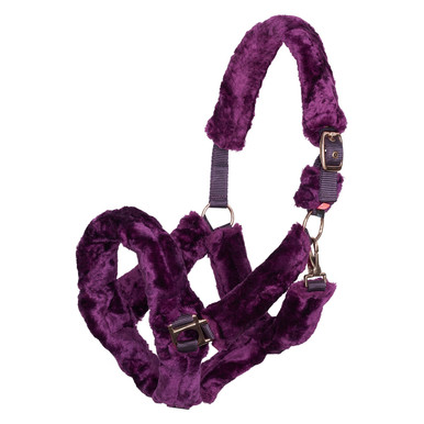 Fluffy Fur Headcollar for Horses - Bordeaux Star Design