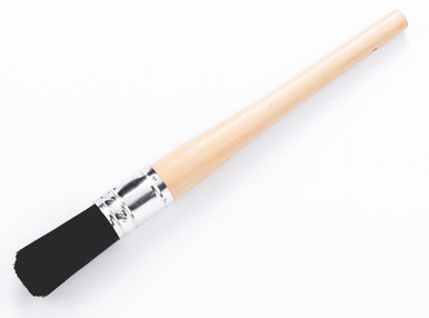 Wooden Handle Hoof Grease Brush - Black Bristles