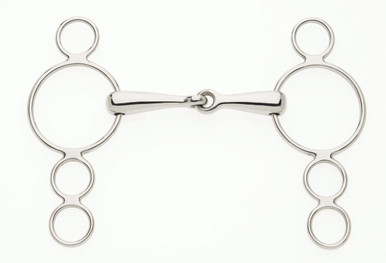 Cont 3 Ring French Link Snaffle & Waterford Bit