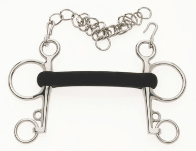 Rubber Mullen Mouth Pelham - Ideal for Sensitive Mouths