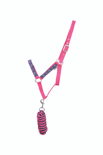 Sabrina Pink Head Collar & Lead Rope Set by Little Rider.