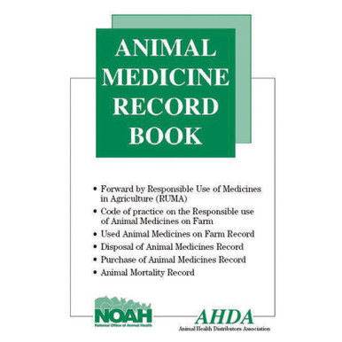 AHDA Animal Medicine Record Book