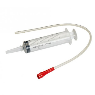 Colostrum Feeder (syringe & orange latex tube)