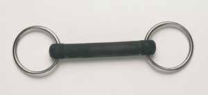 Flexible Rubber Mullen Mouth Loose Ring Snaffle Bit