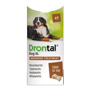 Drontal XL Dog Wormer: Tasty Bone Tablets for Large Dogs