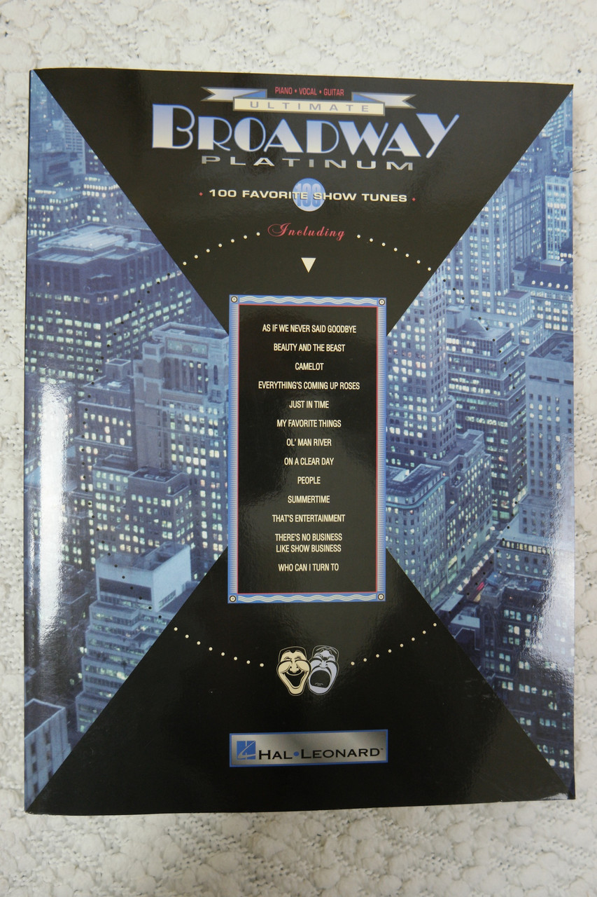 ULTIMATE BROADWAY PLATINUM 100 FAVORITE SHOW TUNES sheet music book ...