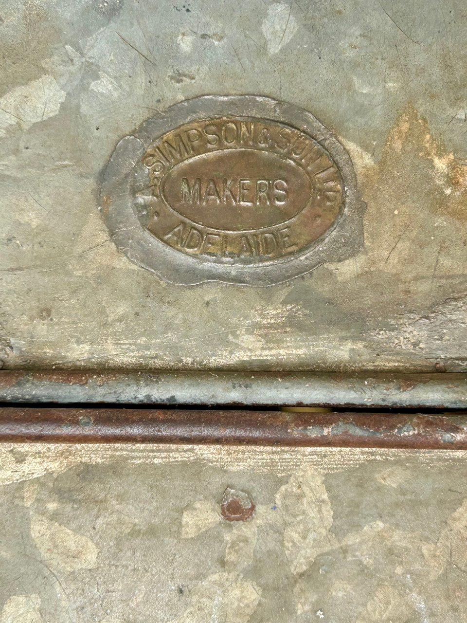 Antique SIMPSON & SONS grain funnel galvanised agricultural 1850's ...