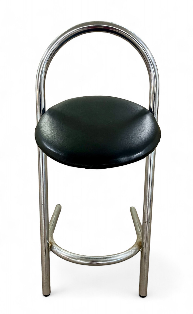 Vintage chrome tubular cantilever bar stool Bauhaus Mid-century modern ...