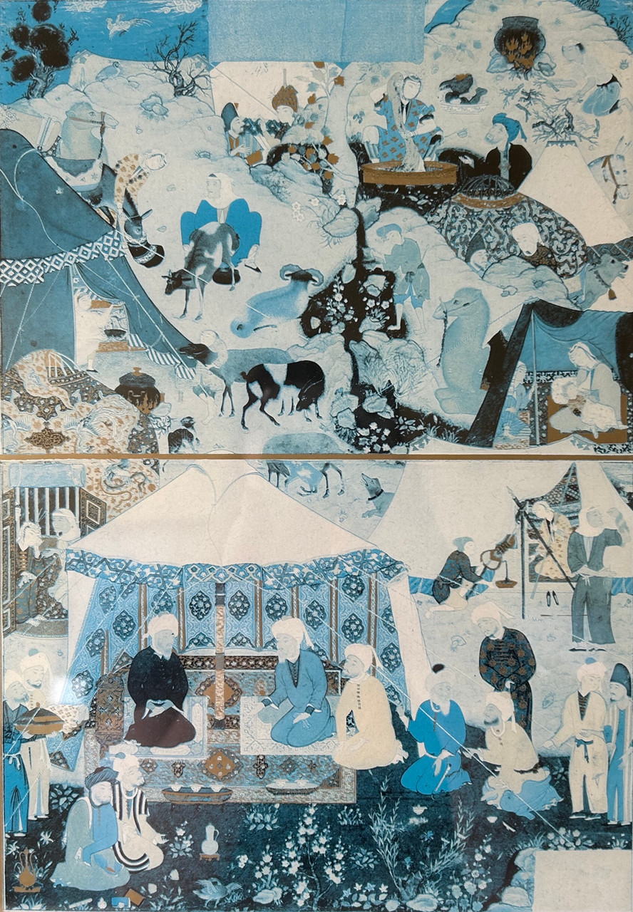 Antique MIR SAYYID ALI Layla And Majnun NIZAMI GANJAVI print 1540's ...