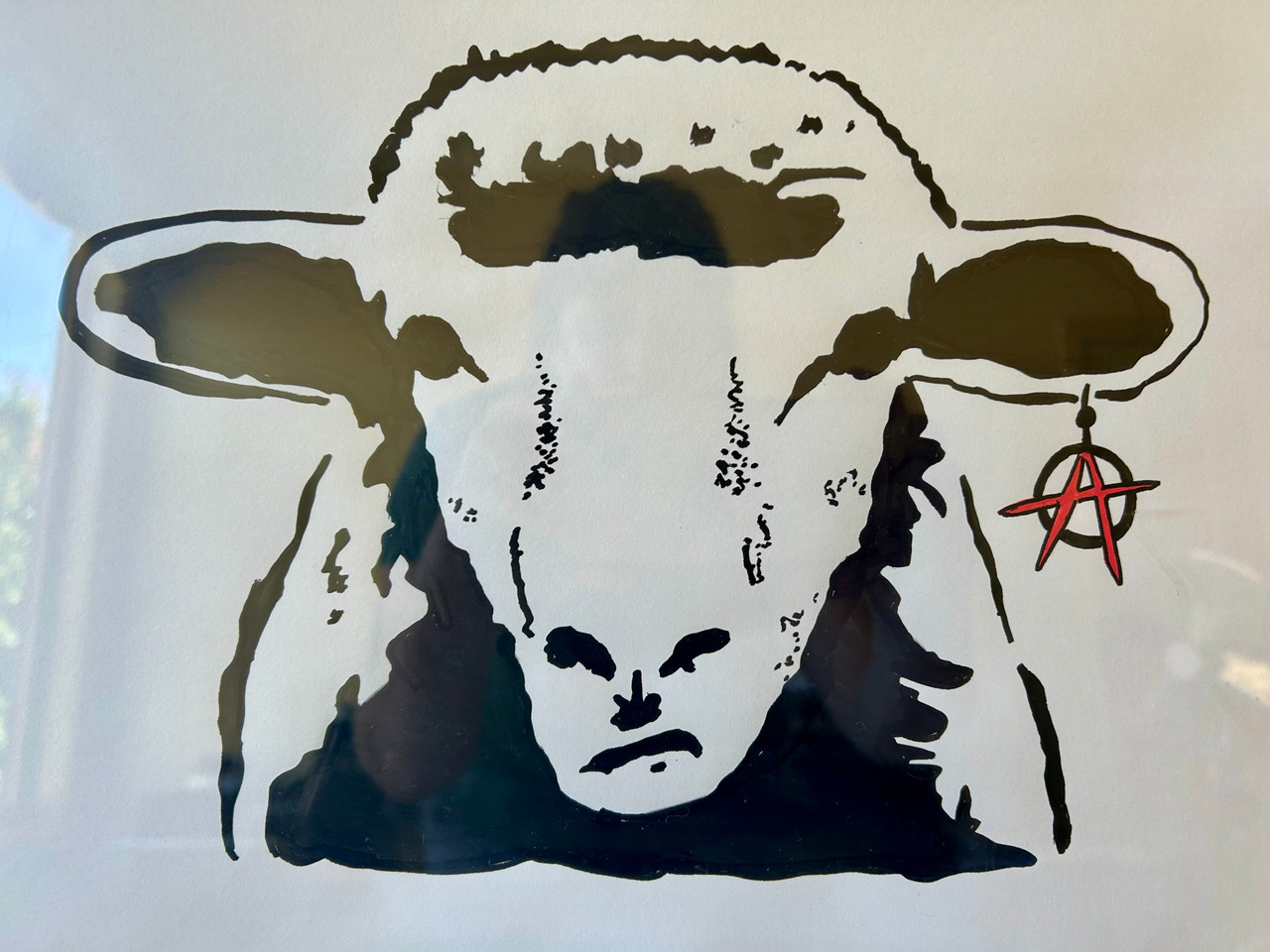 KARL STRIKER original street art SID THE SHEEP graffiti Banksy signed ...