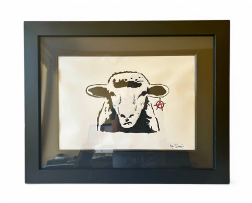 KARL STRIKER original street art SID THE SHEEP graffiti Banksy signed ...