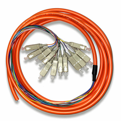 SC/PC 12F Multimode OM1 62.5/125 Pigtail - 3 Meter