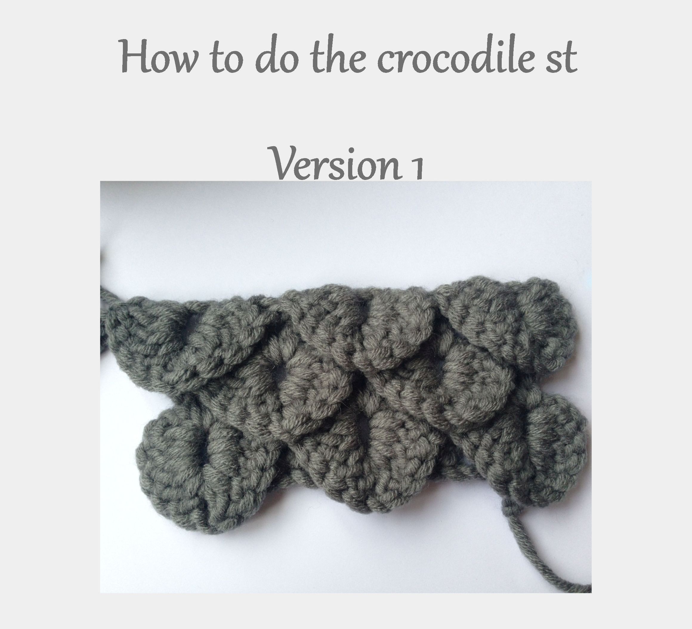 Crocodile Stitch Tutorial (UK & USA Terminology) - ShiFio's Patterns