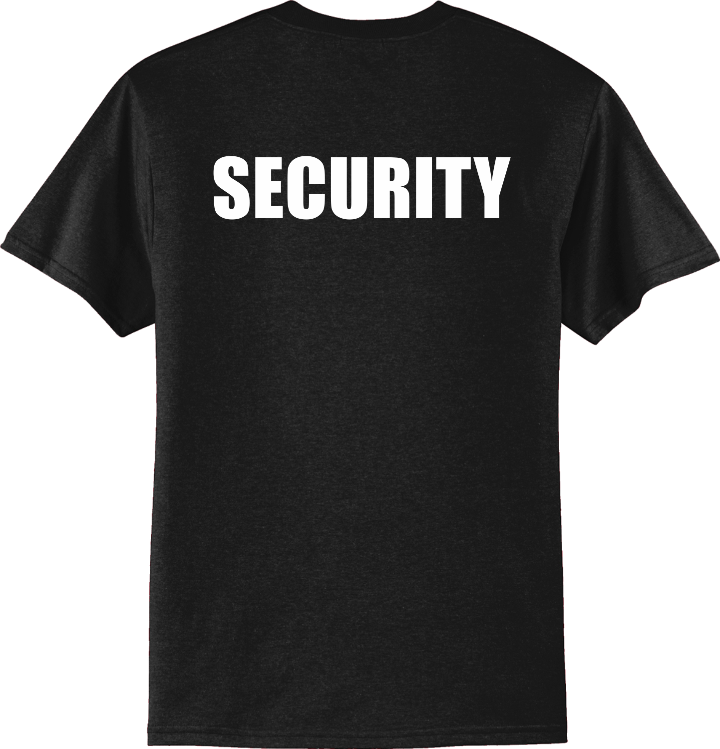 Black Security T Shirt with Back Imprint