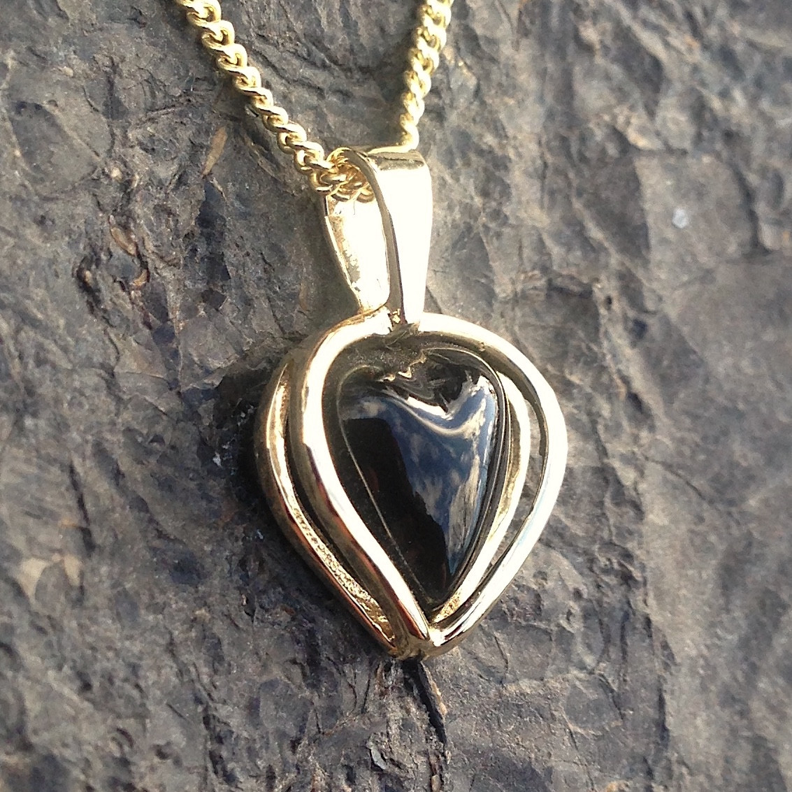 Whitby Jet Heart Pendants | Whitby Jet Jewellery | Aurora Jet