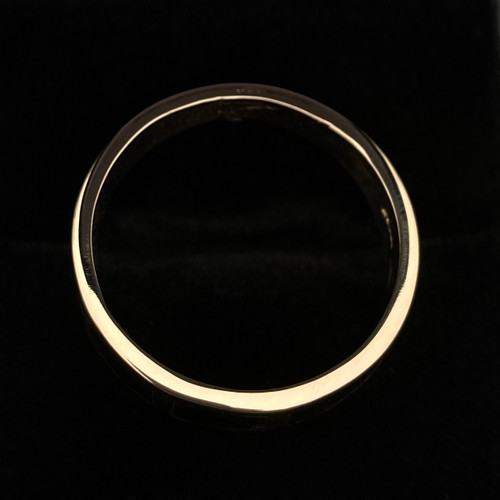 9ct Yellow Gold Whitby Jet Square Multi Stone Inlay Band Ring 609GR ...