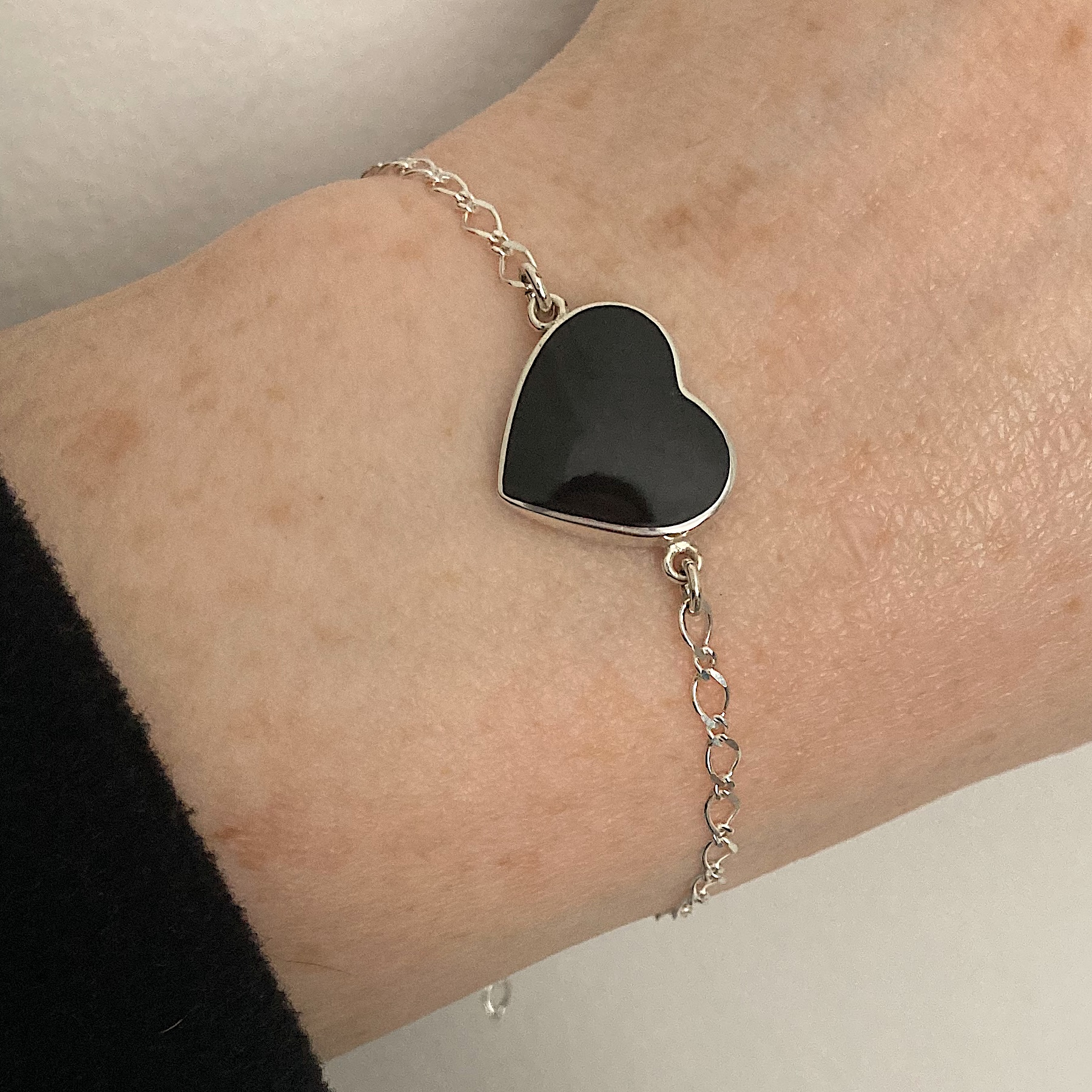 New Matching Whitby Jet Heart Jewellery - Aurora Jet