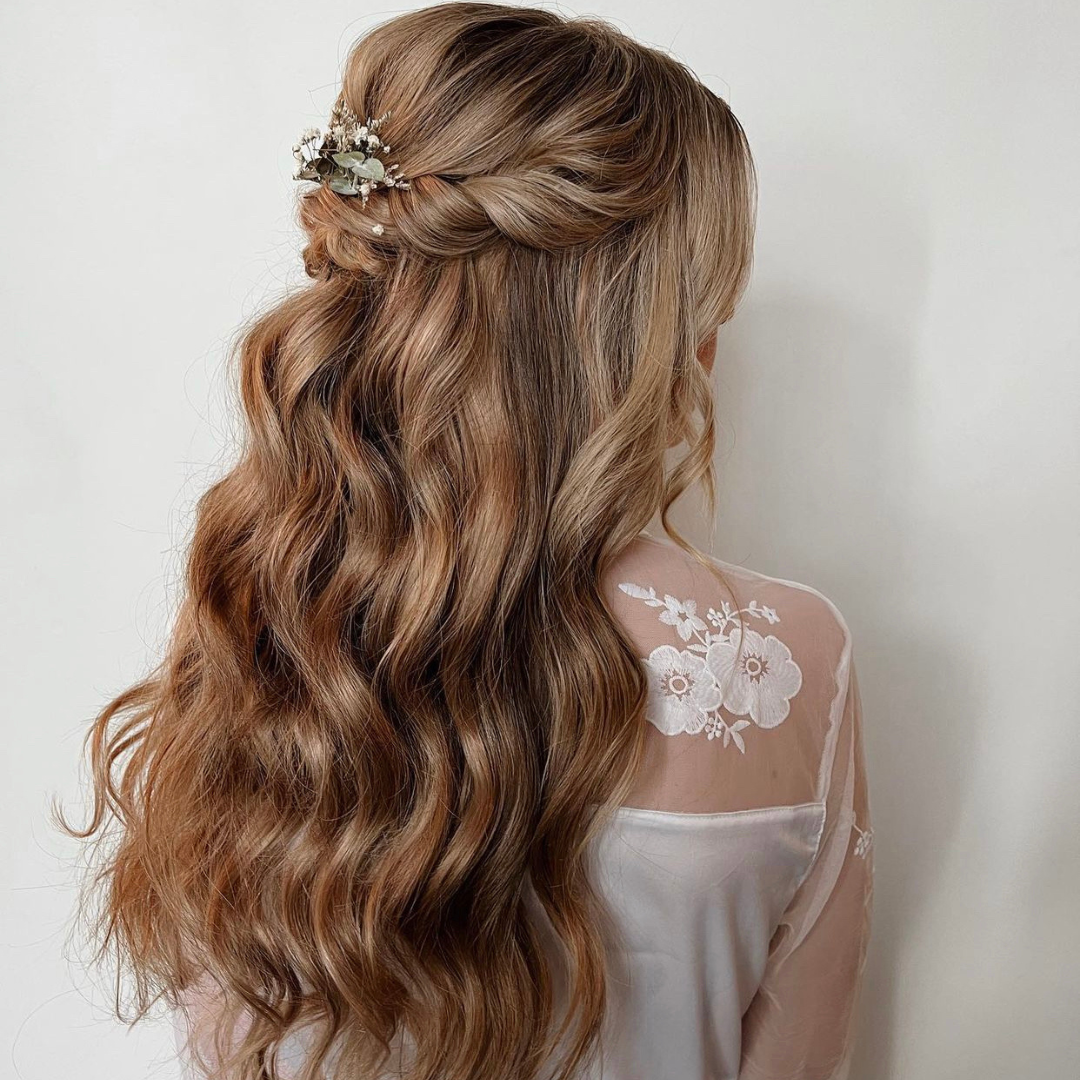 Achieving a Stunning Half-Up Hairstyle with Clip-In Hair Extensions for ...