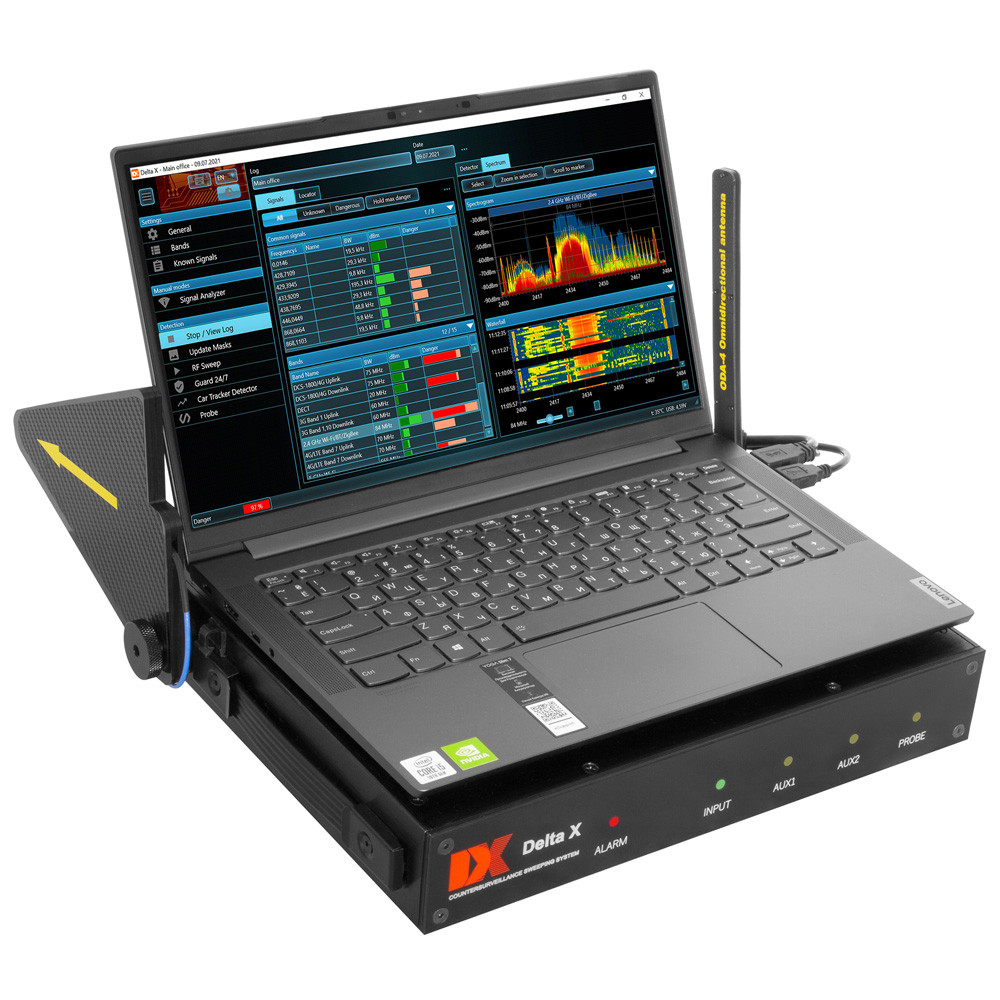 Delta X Portable Real-time Spectrum Analyzer 12Ghz - SpyAssociates.com