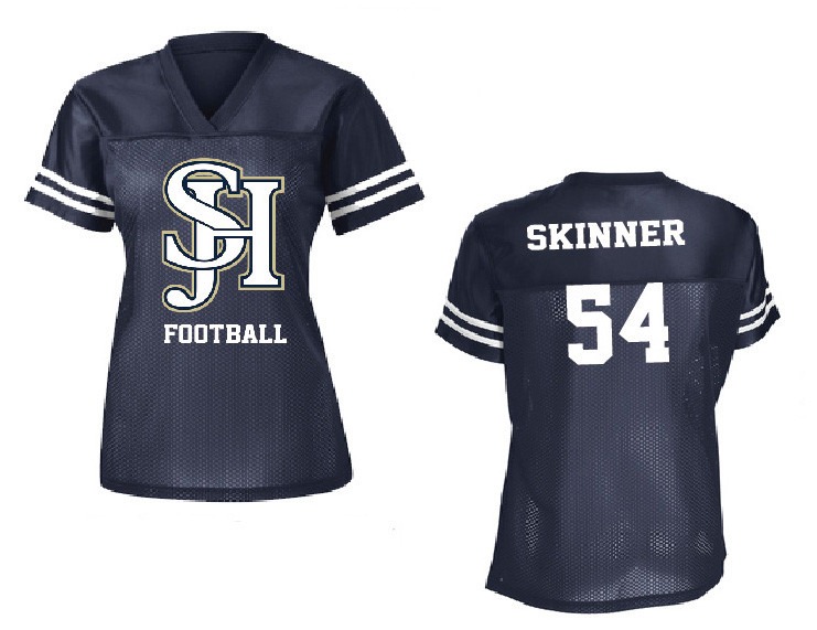 SJHF LST307 Ladies Replica Football Tee in Navy