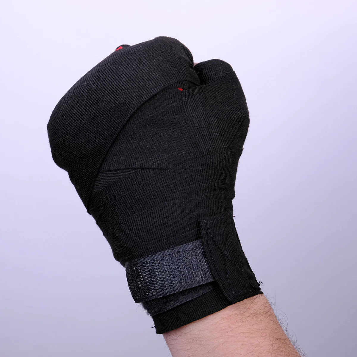 Fighter Strap - Gel Hand-Wraps - black/red, FGW-001BR