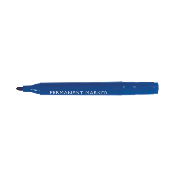 Permanent Marker Bullet Tip 2.0mm Line Blue Pk 10