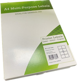 A4 Multipurpose Labels 8 Per Sheet