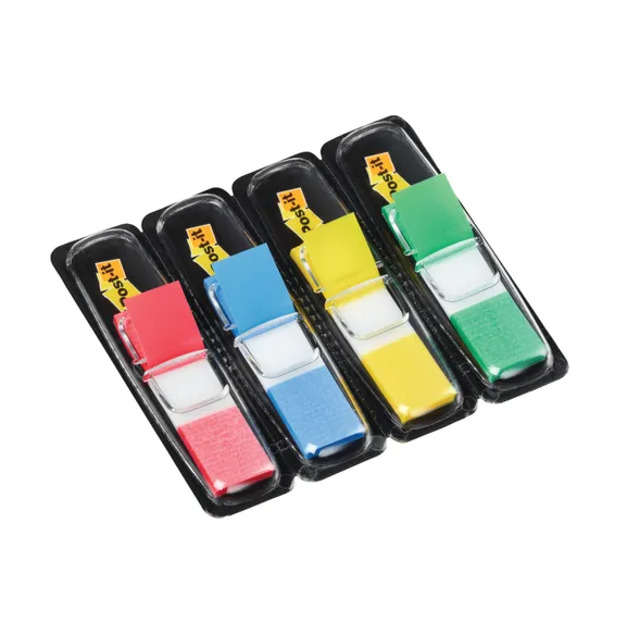 Post-it Small Index Flags 12mm Assorted Pk 4