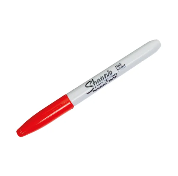 Sharpie Permanent Marker Fine Red Pk 12