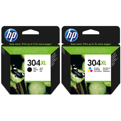 HP 304XL 2 Ink Cartridge Multipack High Capacity N9K08AE N9K07AE ...