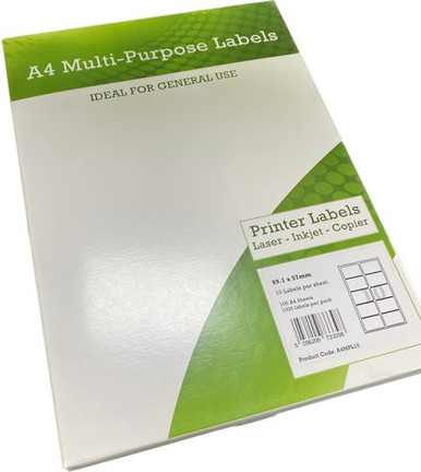 A4 Multipurpose Labels 10 Per Sheet