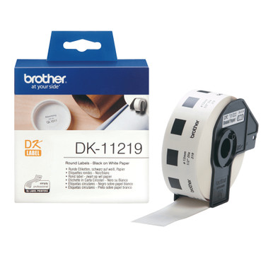 Brother DK-11219 White Round Label Roll - IJT Direct