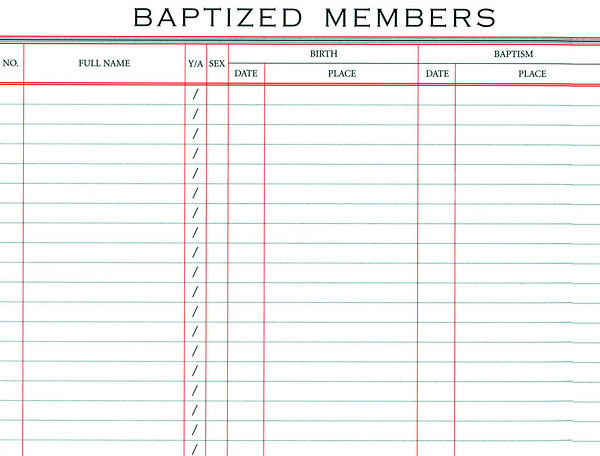 Register of Church Membership and Rites #15 - Small - Episcopal Shoppe