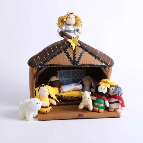 Toy Playset Plush Nativity 11 Piece - Episcopal Shoppe