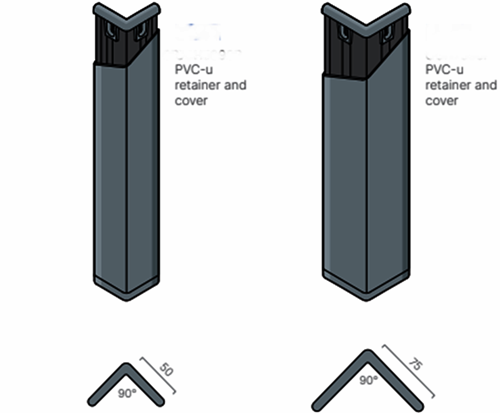 Snap-On PVC-u Corner Guard with PVC Retainer | High Impact Wall Protection