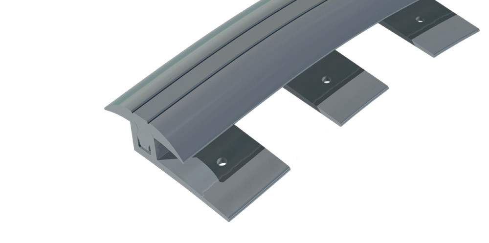 uPVC Clip-In T-Section Top for Curves | Flexible Floor Edging
