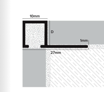Brass Rectangular Box Edge Tile Trim-2.5m - National Stair Nosings ...