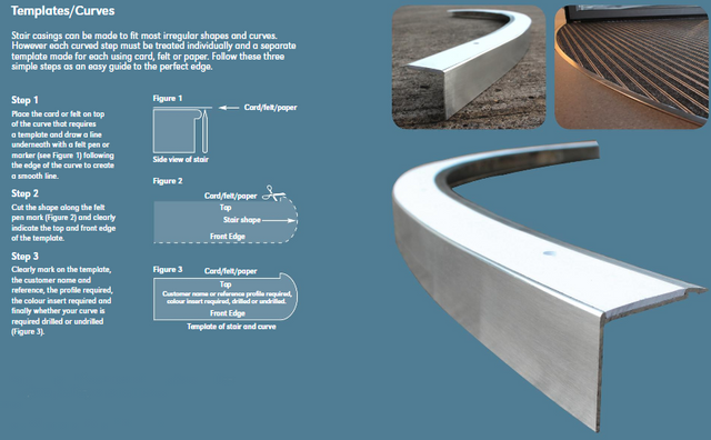 Curved Step Fabrication - National Stair Nosings & Floor Edgings