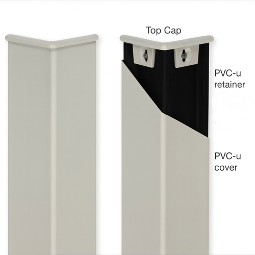 Snap-On PVC-u Corner Guard with PVC Retainer | High Impact Wall Protection