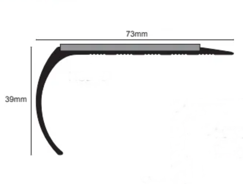 Round Edge Stair Edging – Surface Mounted for Bullnose Steps